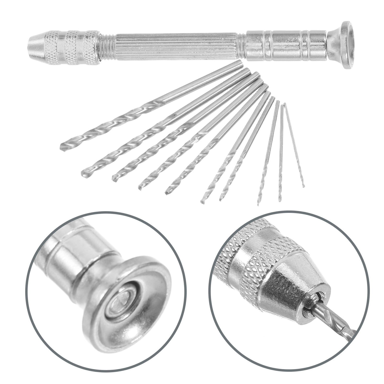 Masteelf Precision Pin Vise Hand Drill with Drill Bits Set of 11 Pieces ...
