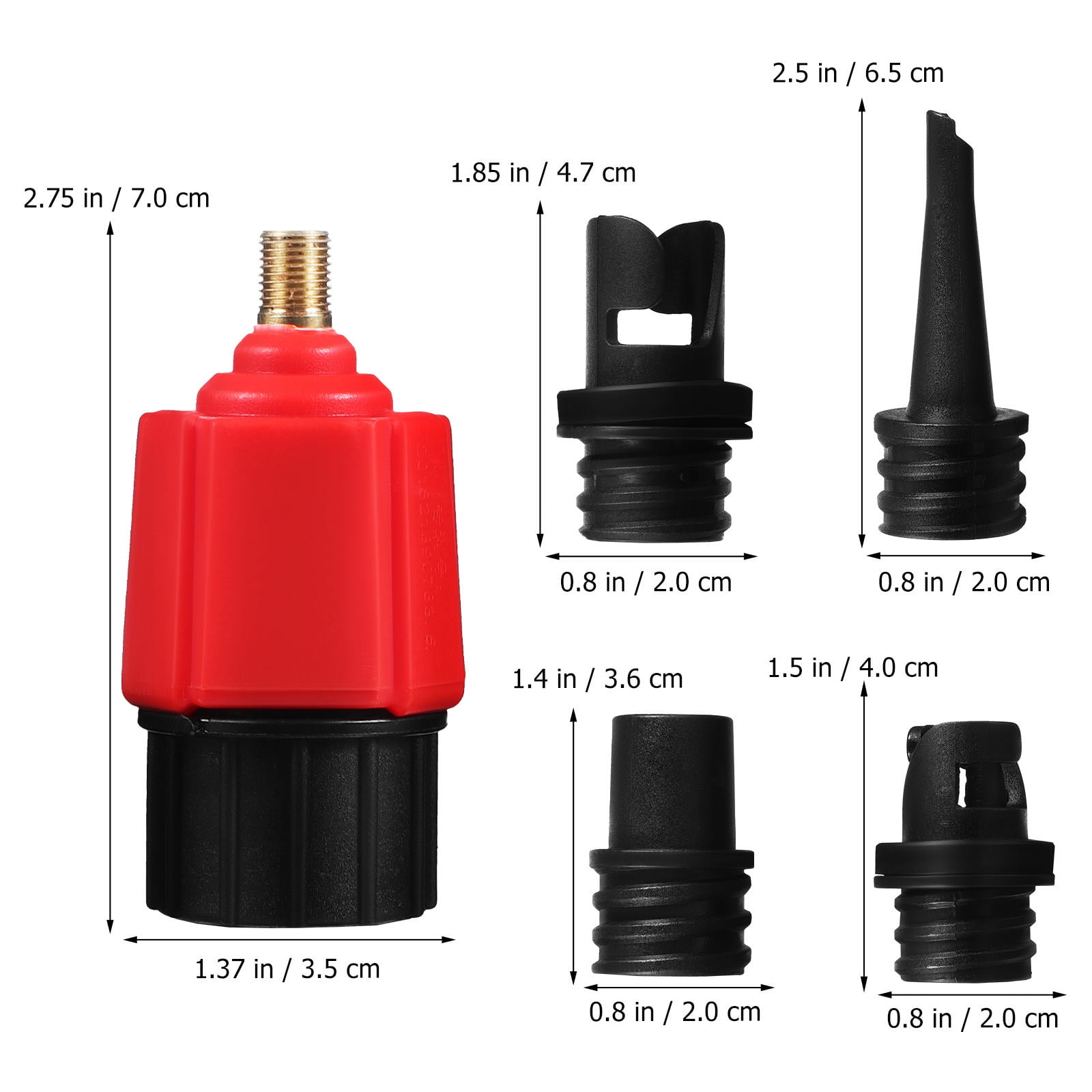 Masteelf Pump Adapter for Inflatables Valve Air Red Set Recommended PSI ...