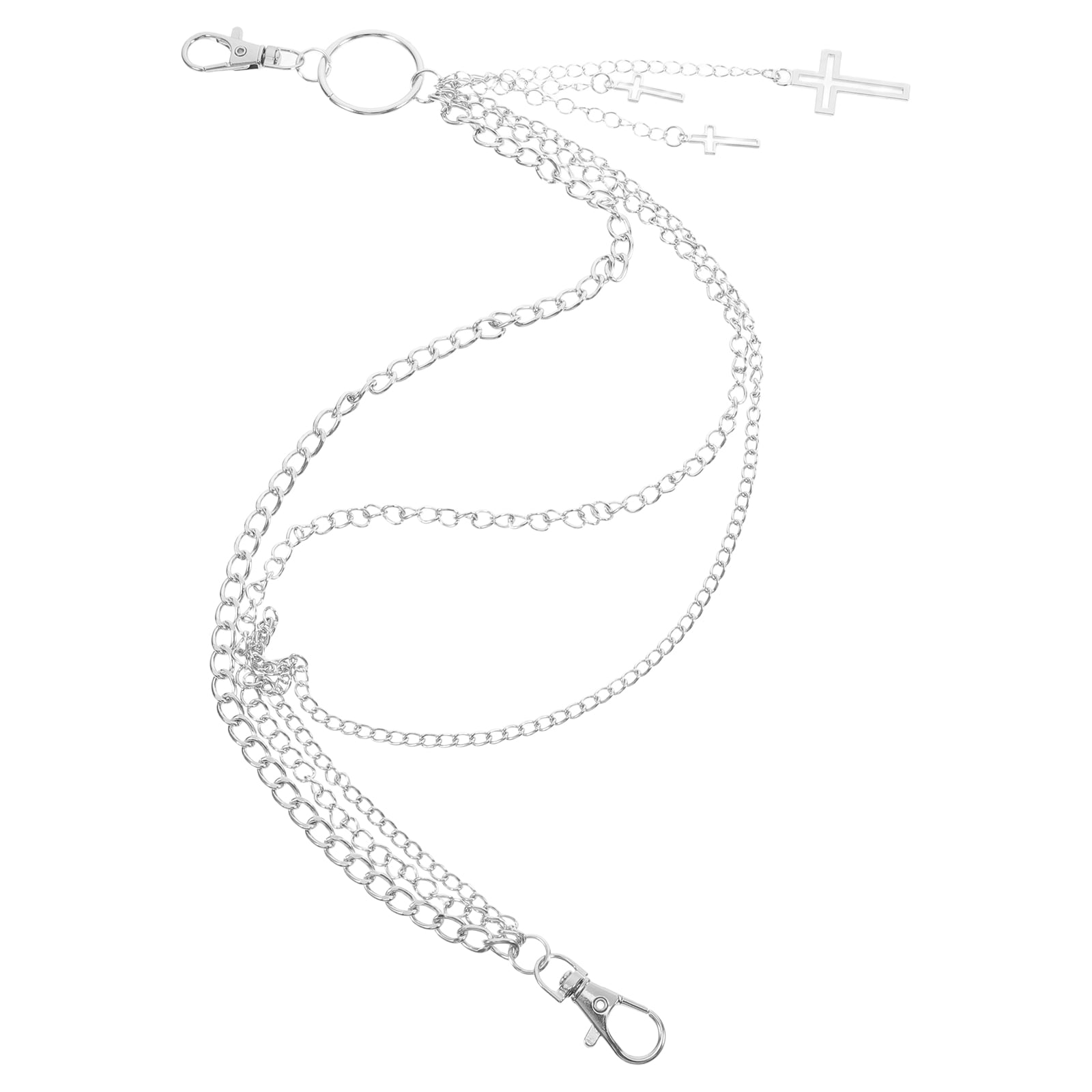Masteelf Punk Cross Waist Chain for Men Women Silver Belt Chain for ...