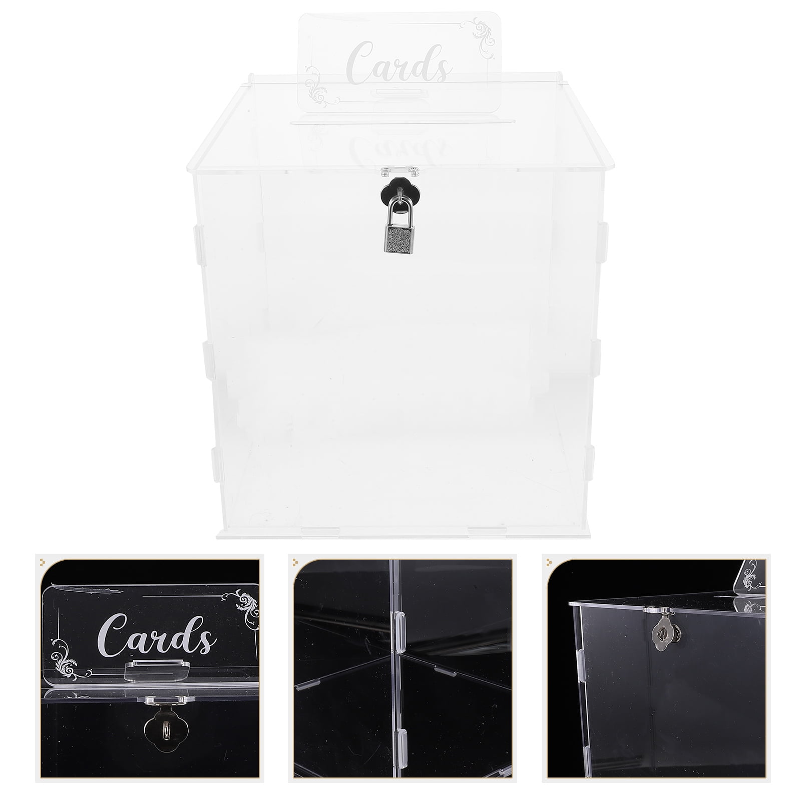 IDEANATEGRATE Wedding Card Holder Acrylic Square For Receptions 1Pcs 9 ...