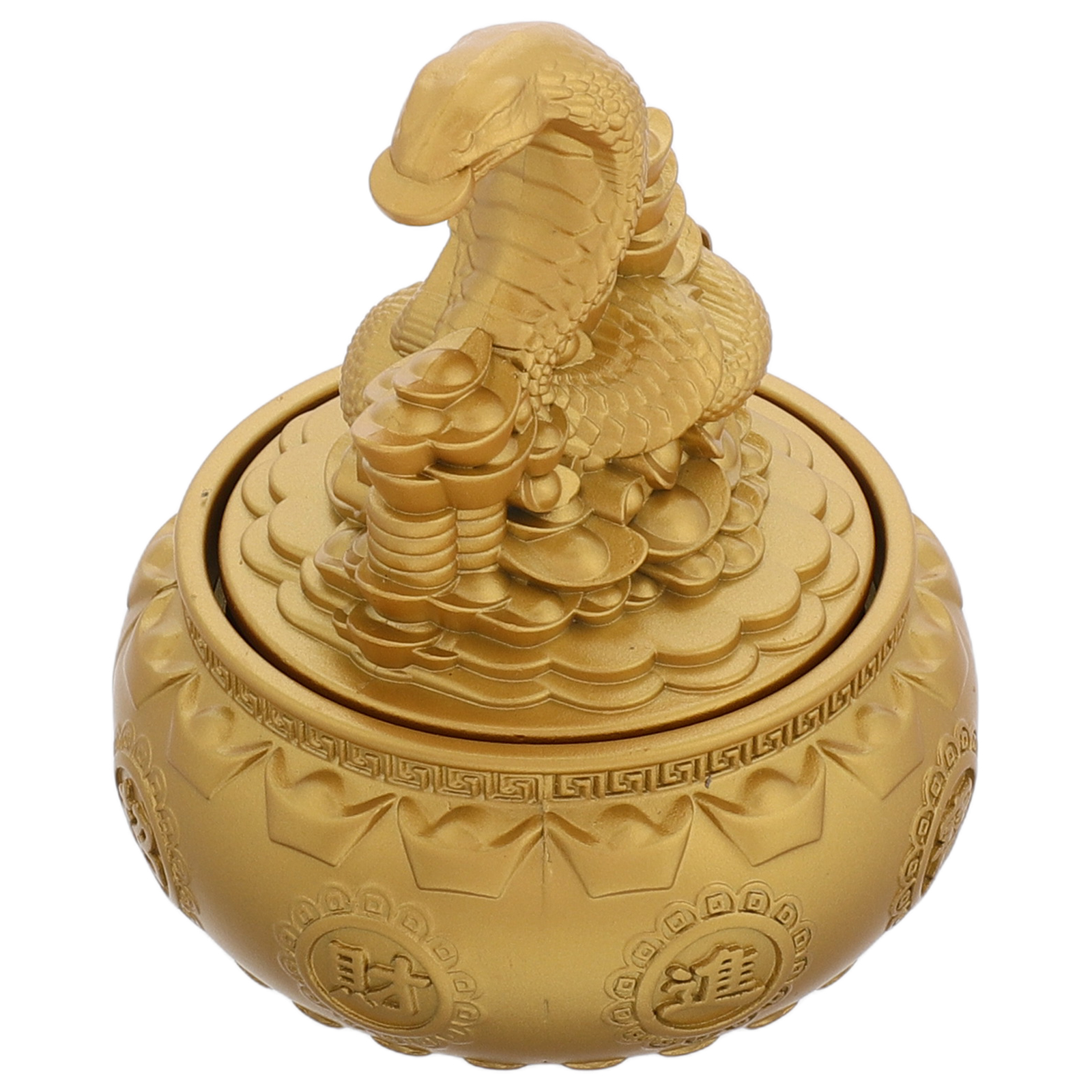 Masteelf Golden Alloy 2025 Zodiac Snake Wealth Bowl for Home Prosperity ...
