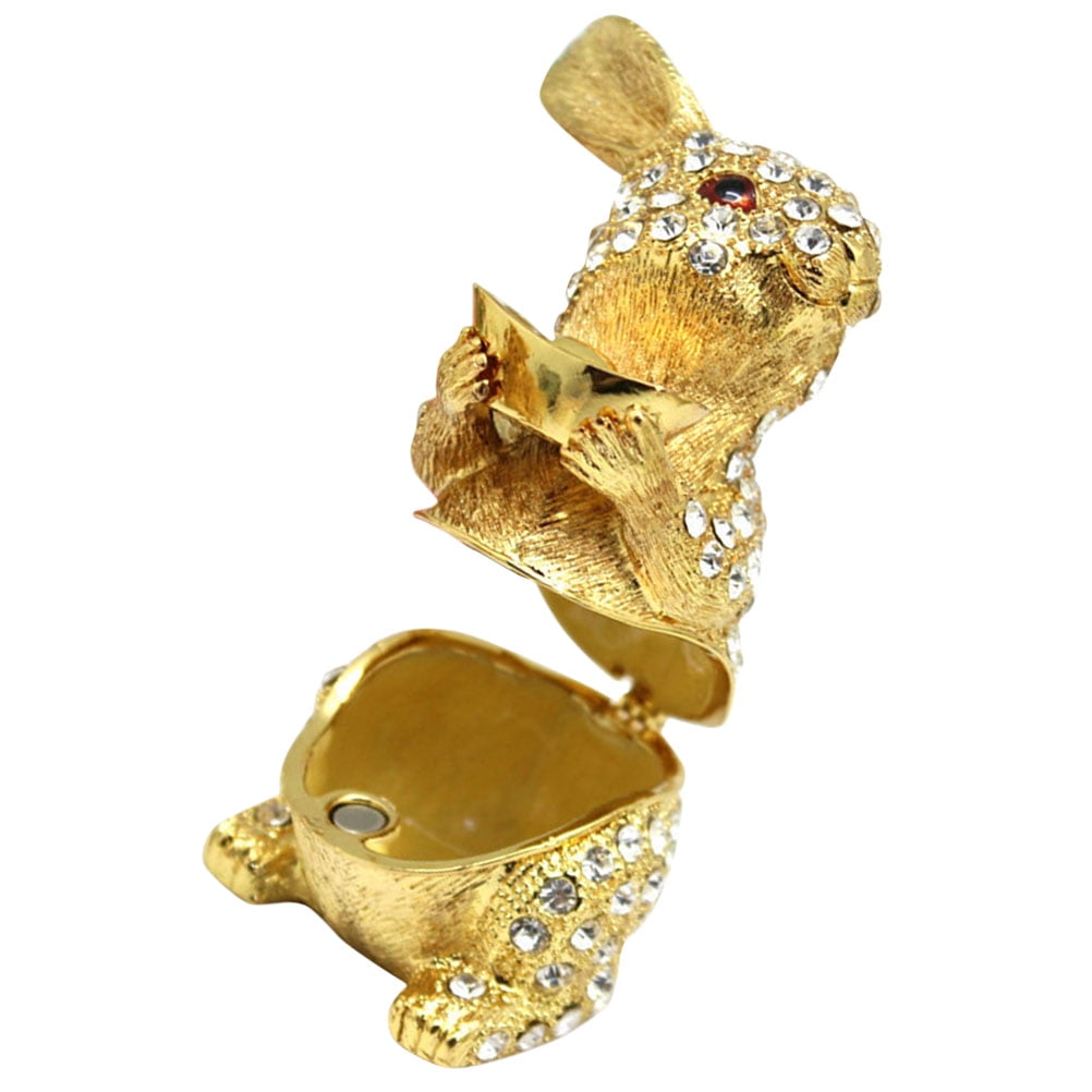 Masteelf Rabbit Trinket Box Ring Musical Ingot Decorative Bunny Shaped ...
