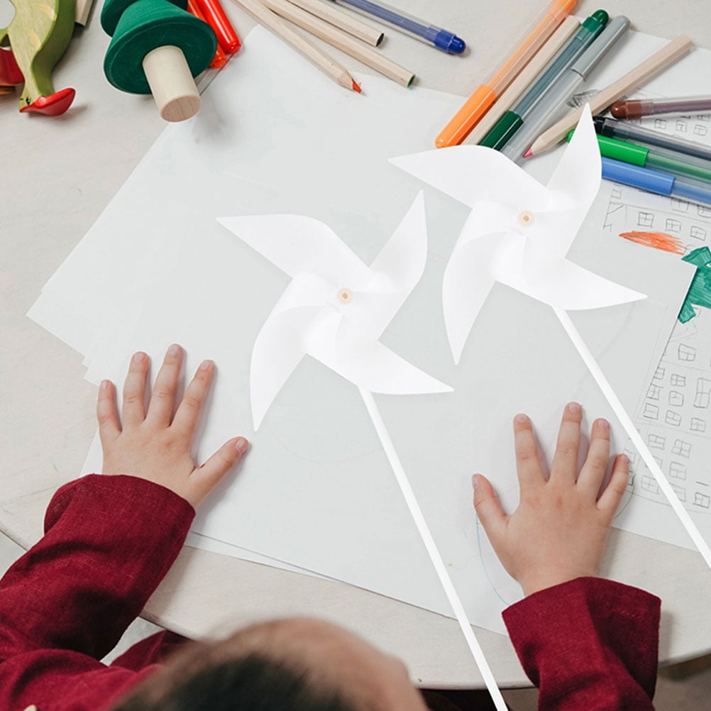 Masteelf Raindrops 30pcs Spinning Wheel Craft Paper Windmill Toy for ...