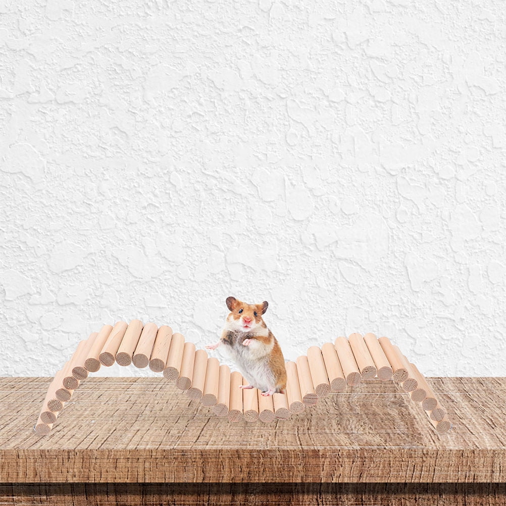Masteelf Rat Suspension Bridge Hamster Bendable Tunnel Gerbil Wooden ...