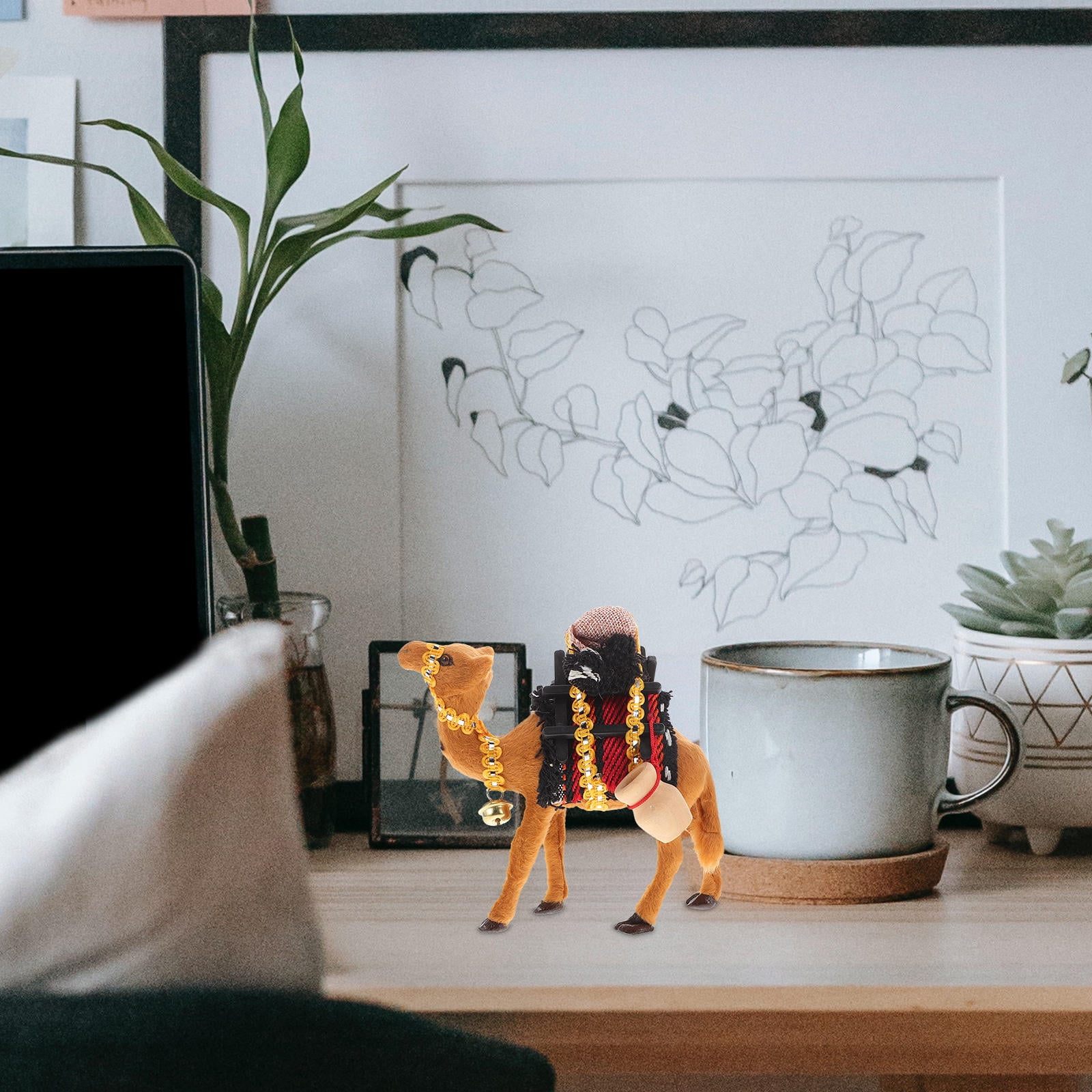 Masteelf Realistic Camel Figurine Lifelike Camel Statue Camel Stuffed ...