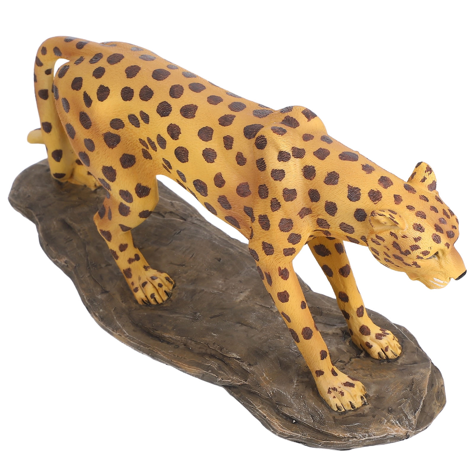 Masteelf Realistic Fake Leopard Figurine Resin Leopard Animal Sculpture ...