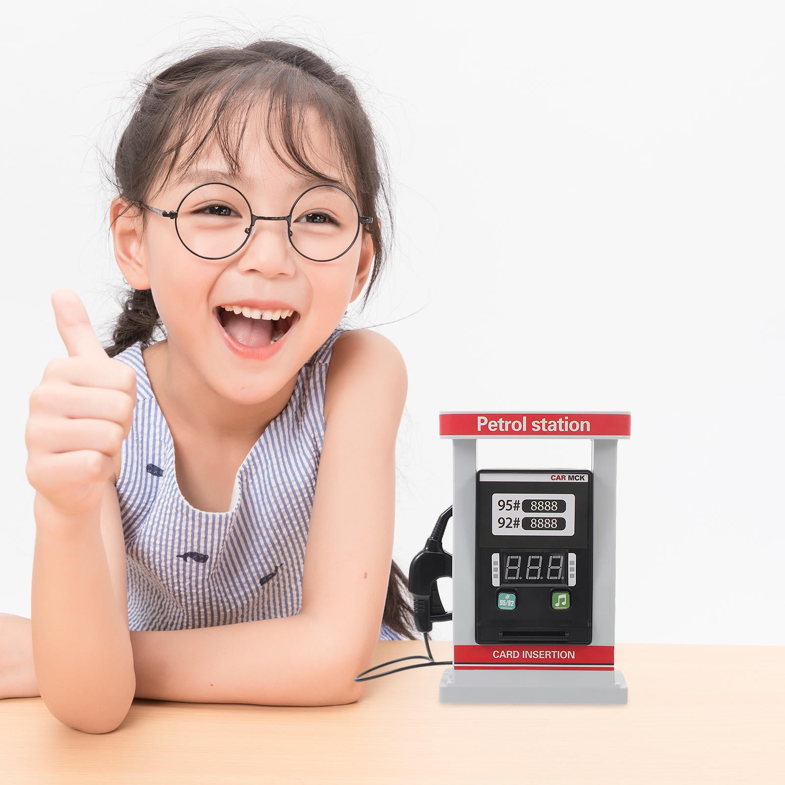 Masteelf Realistic Gas Station Model Kit for Kids with ABS Material Red ...