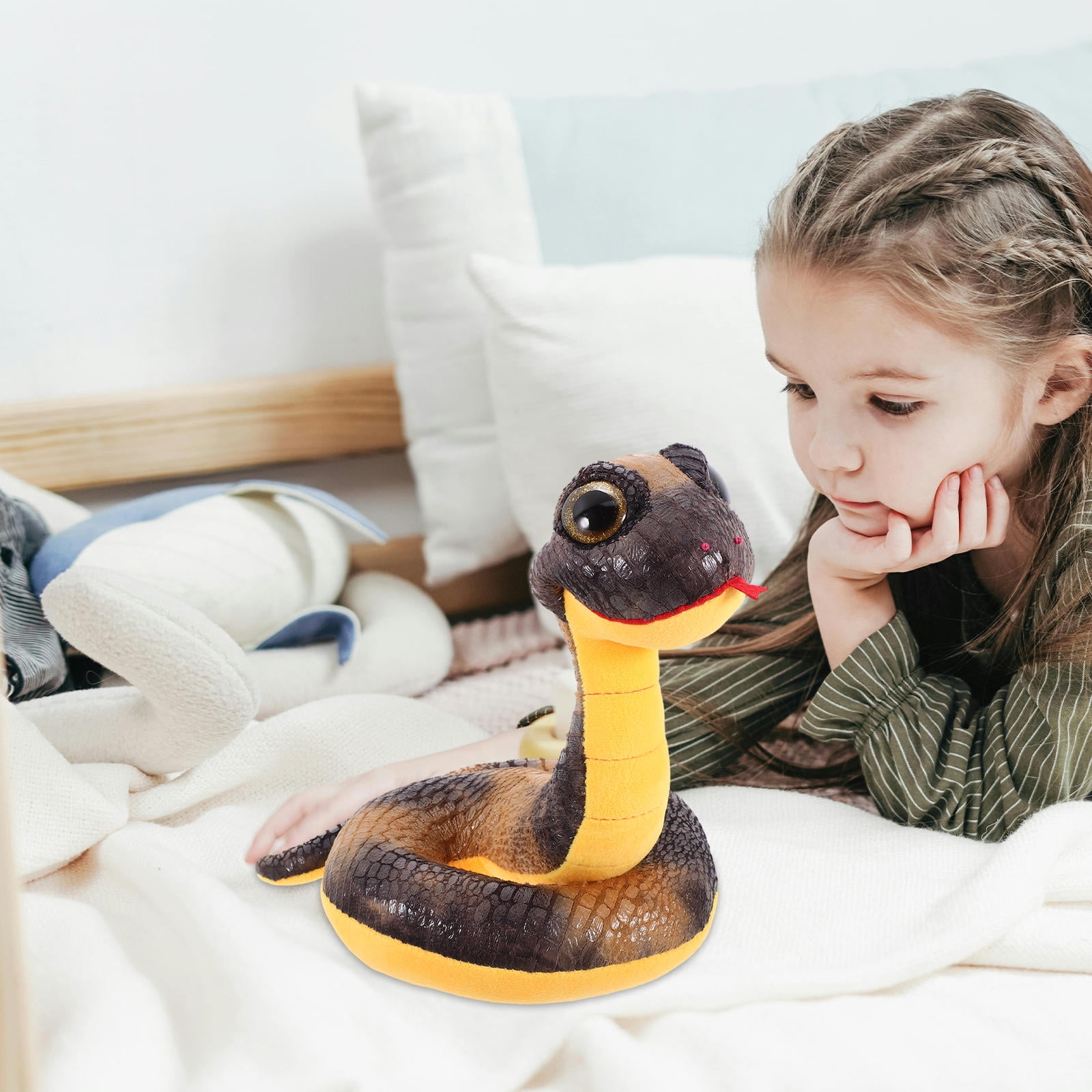 Masteelf Realistic Stuffed Snake Lifelike Snake Plush Toy Year Of The ...