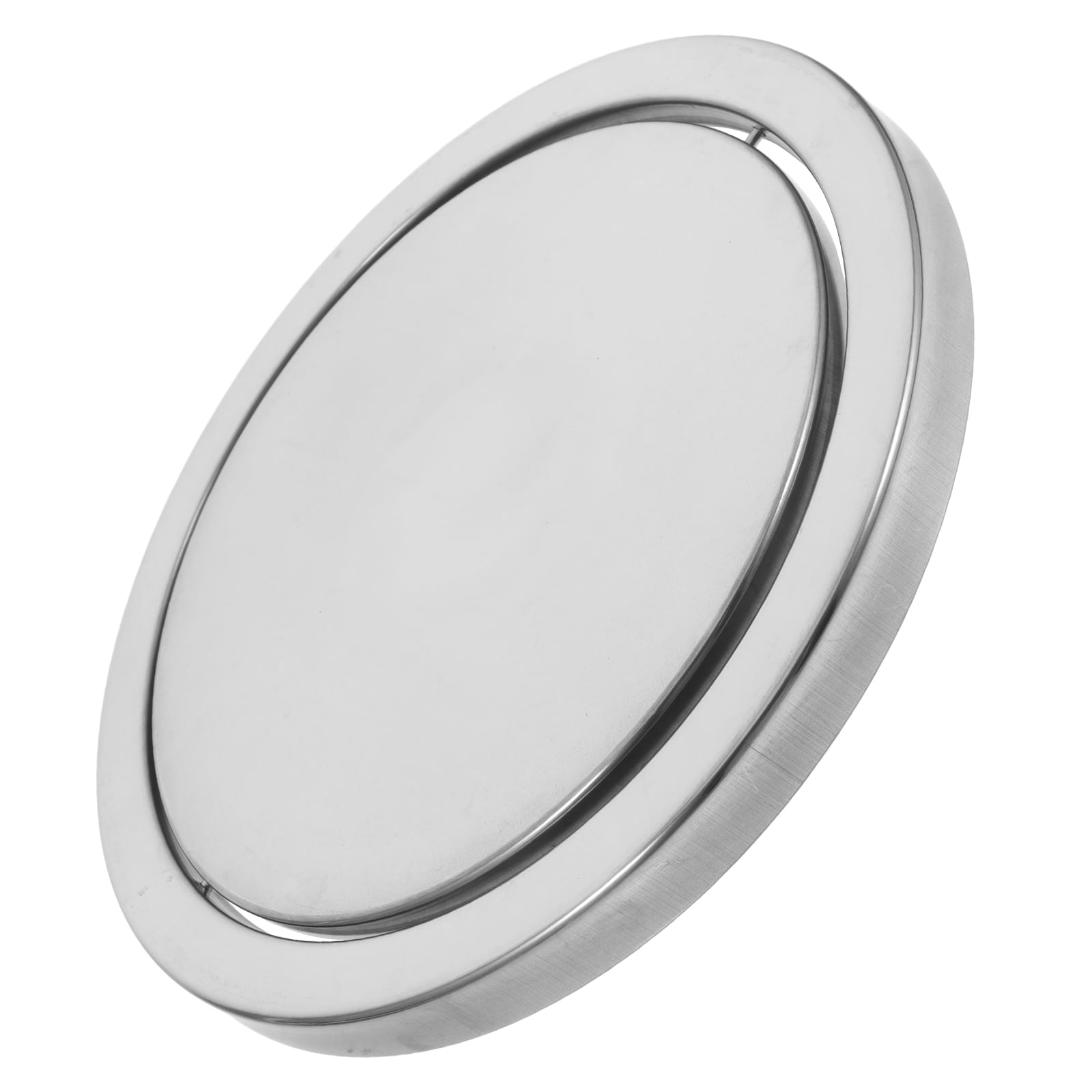 Masteelf Recessed Countertop Trash Lid Garbage Can with Swing Silver ...