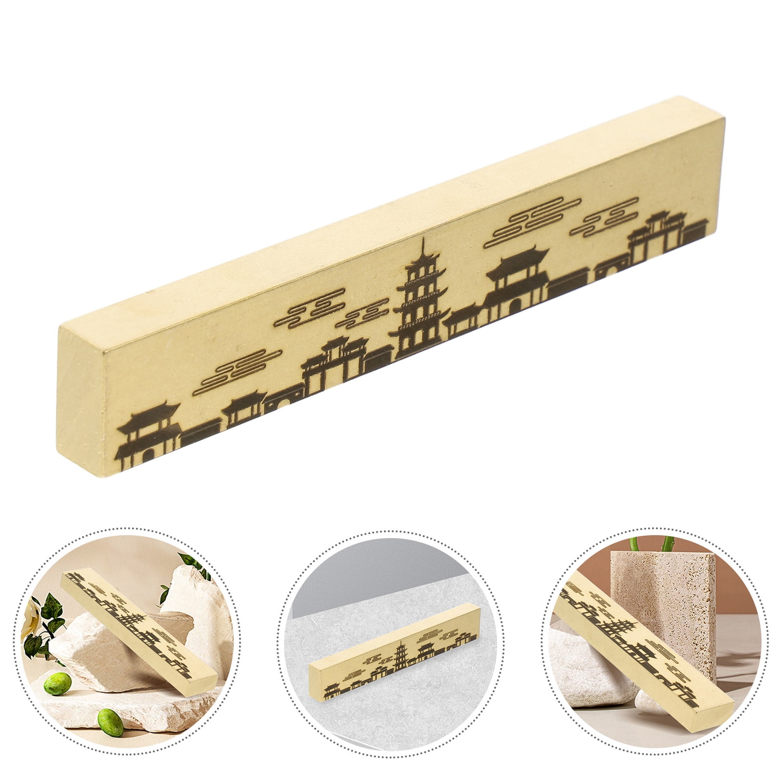 Masteelf Rectangular Brass Paperweight Calligraphy Painting Practice ...
