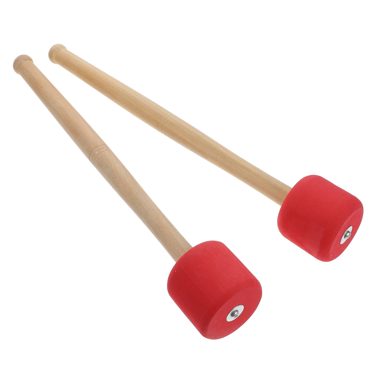 Masteelf Red Drum Mallets Sticks Set of 2 Synthetic Material for ...