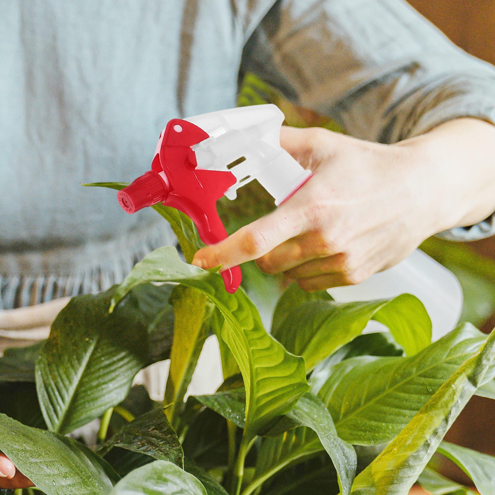 Masteelf Red Plastic Garden Humidifier with Adjustable Nozzle for Water ...