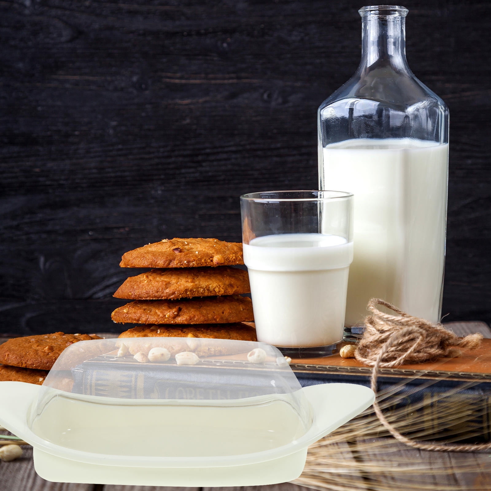 Masteelf Refrigerator Butter Organizer Transparent Plastic Butter Dish ...