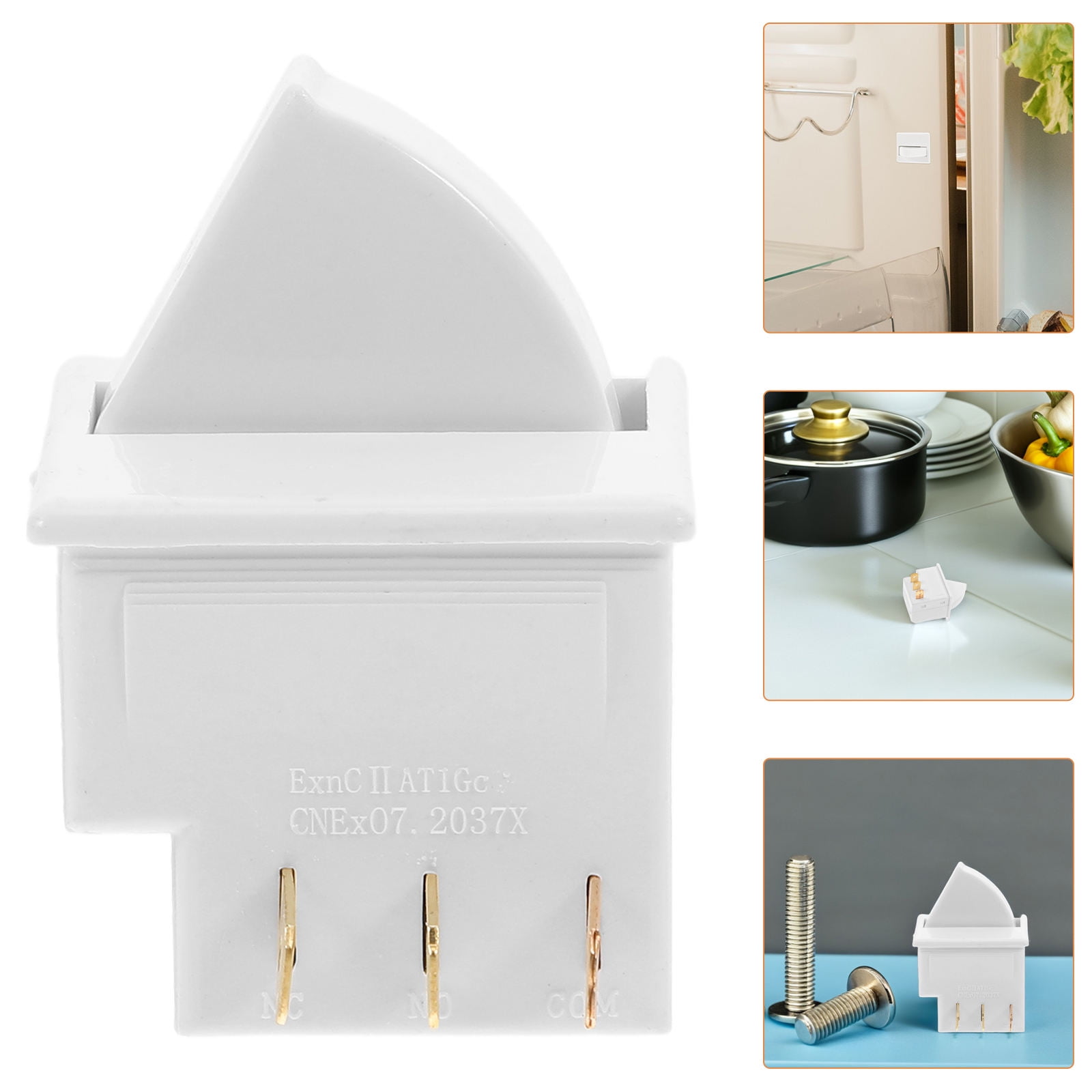Masteelf Refrigerator Door Switch For Fridge Light 3-Pin Fridge Door ...