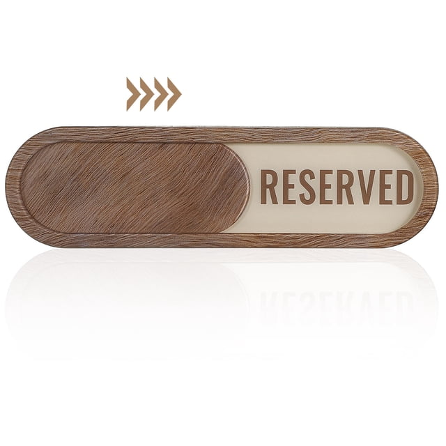 Masteelf Reserved Vacant Door Sign Slider with Adhesive for Office Use ...
