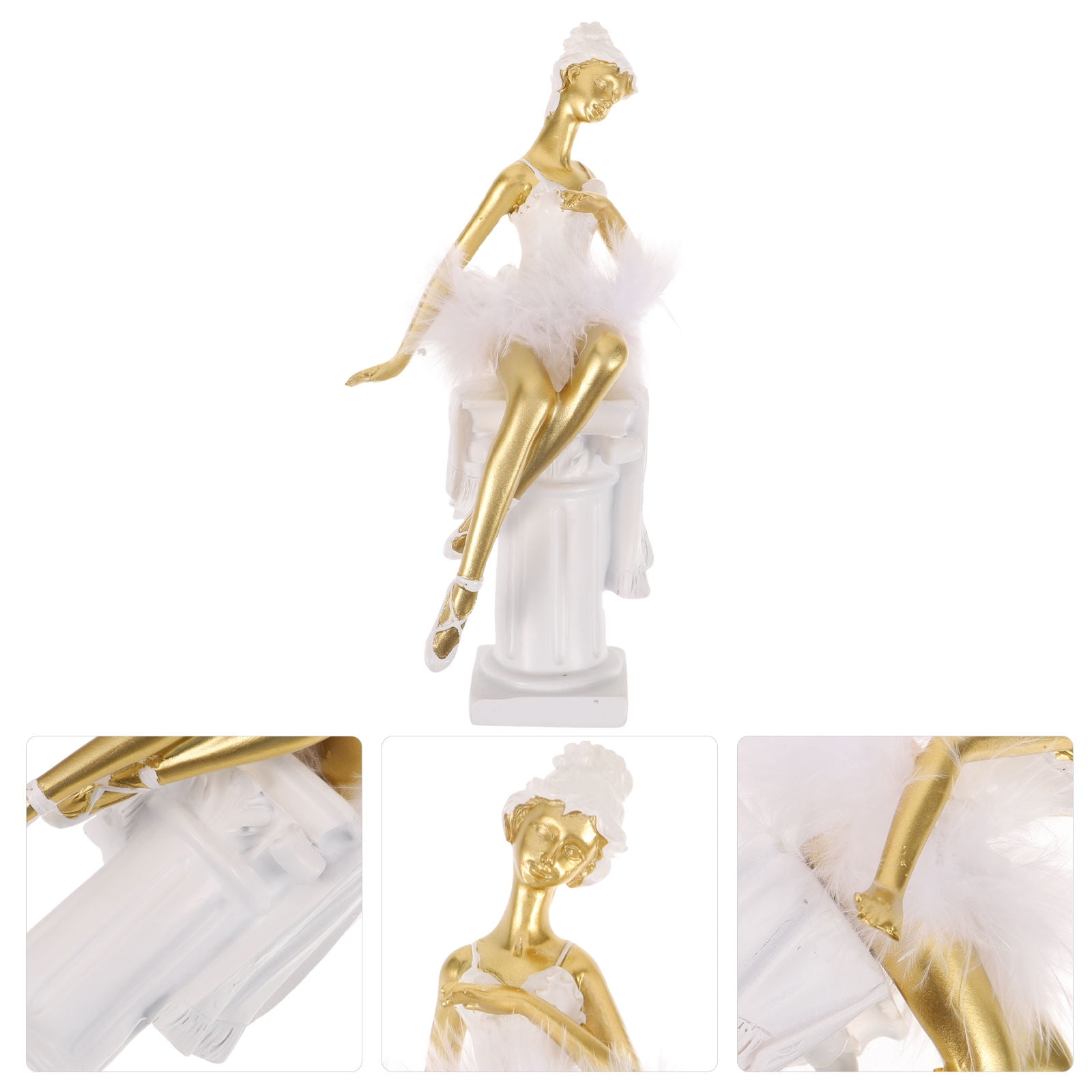 Masteelf Resin Ballet Girl Statue Delicate Girl Figurine Dancing Girl ...