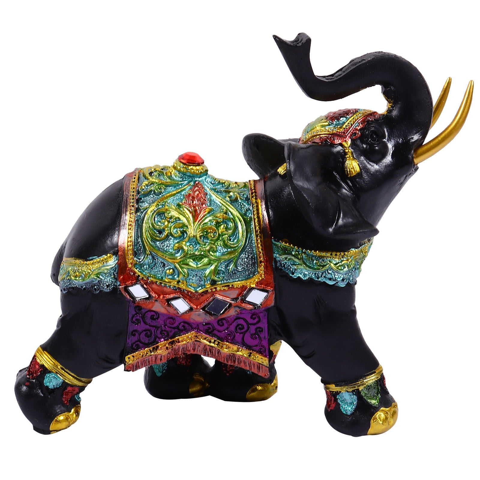 Masteelf Resin Elephant Decor Crafts for Home Desk with Assorted Color ...