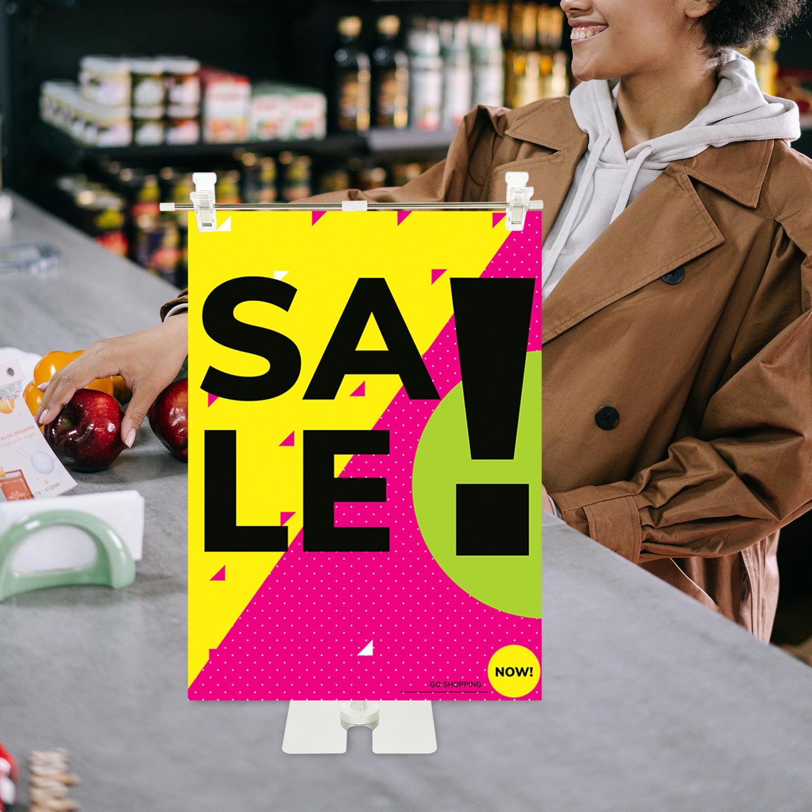 Masteelf Retail Sign Holders Retractable Poster Stand Office - Walmart.com