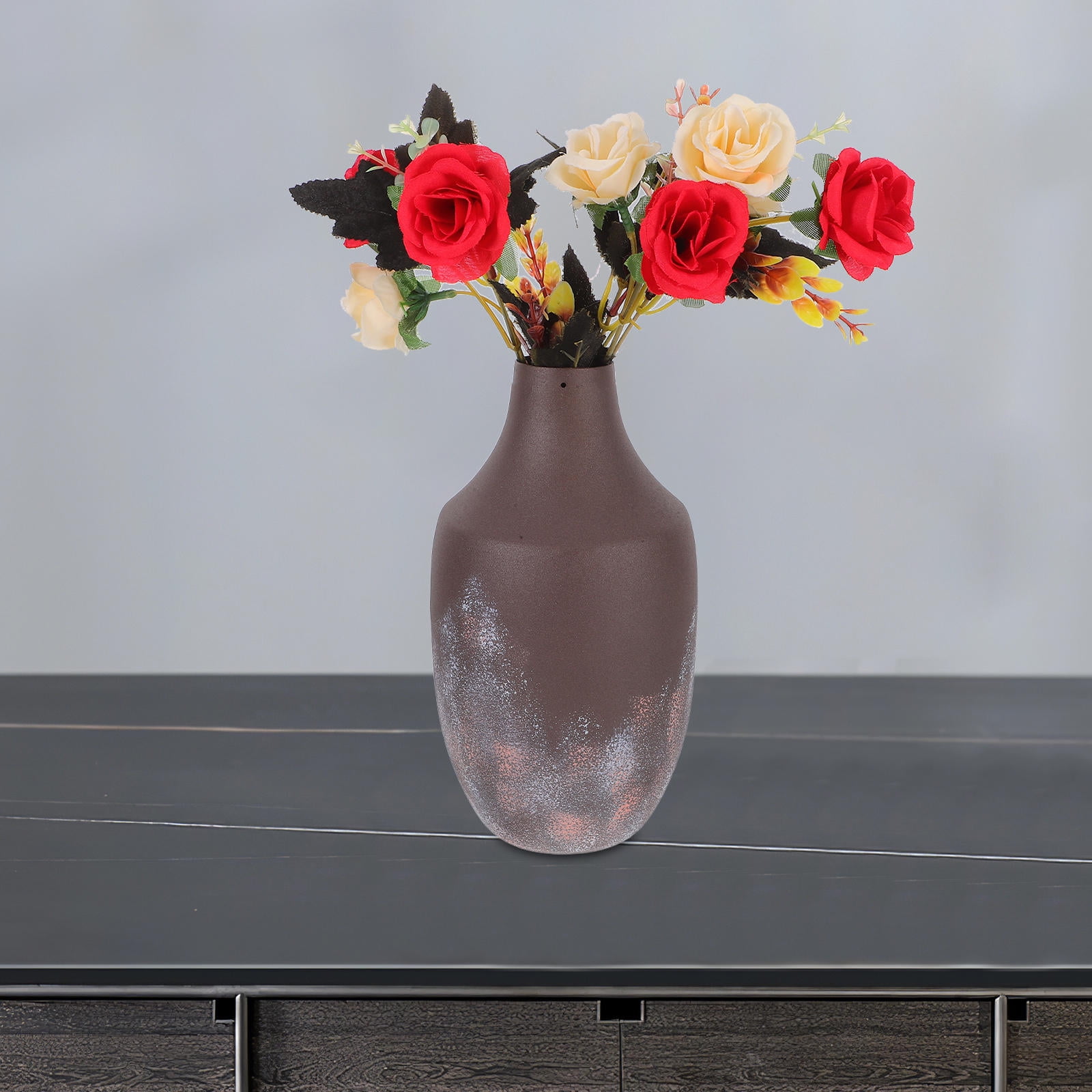 Masteelf Retro Metal Flower Vase Vintage Iron Flower Pot Multi ...