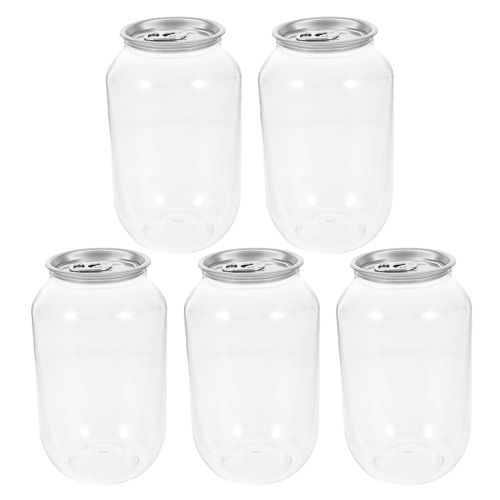 Masteelf Reusable Clear Plastic Water Bottles with Lids for Storage ...