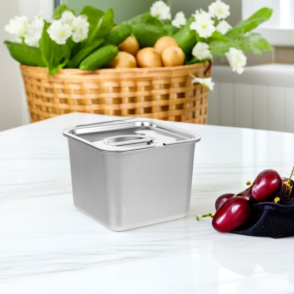 Masteelf Reusable Ice Cream Storage Containers With Lids Stainless ...