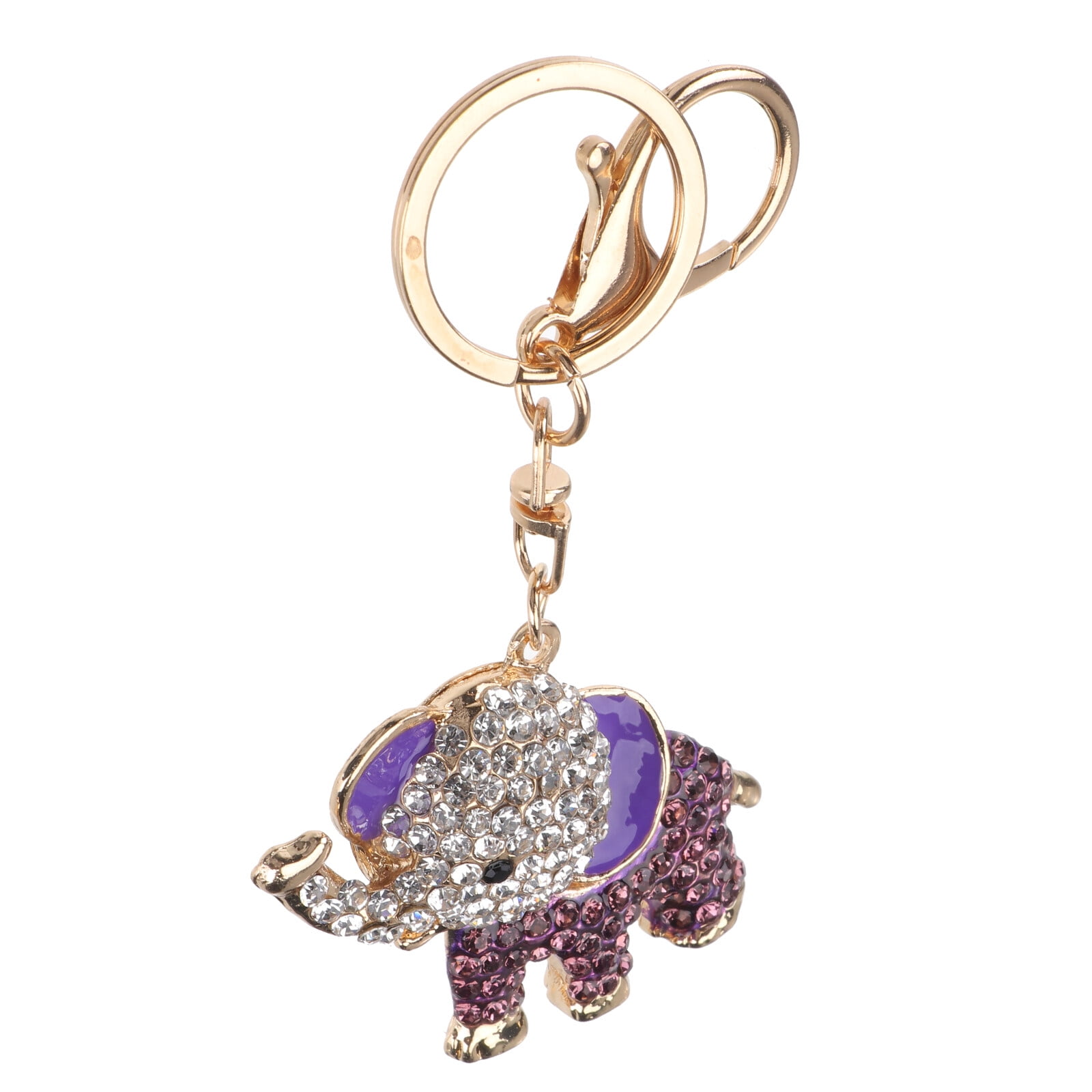 Masteelf Rhinestone Elephant Key Ring Telescopic Clothes Rack Multi ...