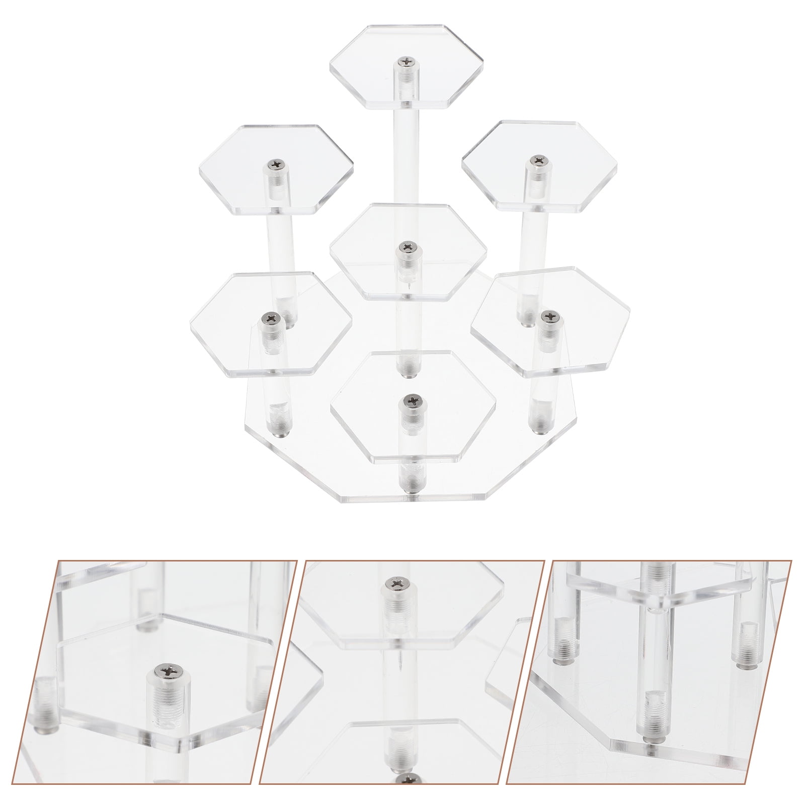 Masteelf Risers Clear Acrylic Display Rack Handcraft Stand Transparent ...