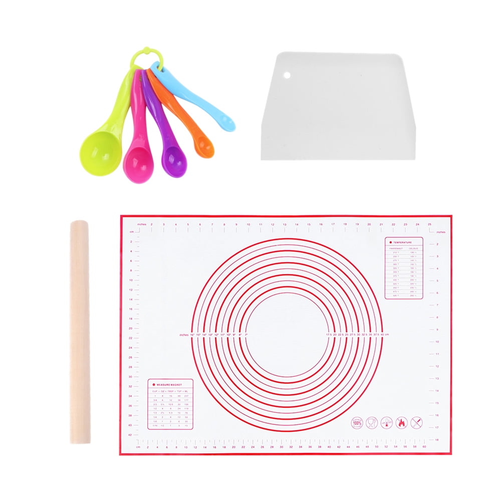 Masteelf Rolling Pin Silicone Roller Pastry Marble Pins for Baking Mat ...