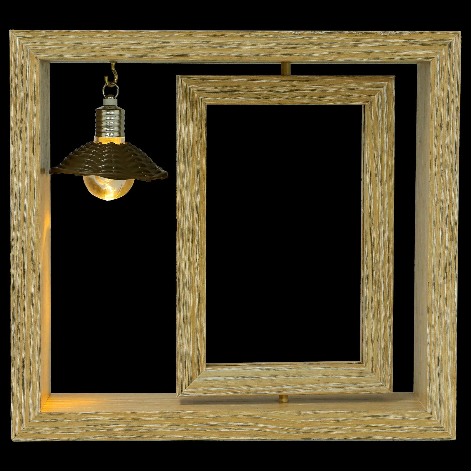 KALLORY Wooden Khaki Rotating Photo Frame 1 Set 8.5X8.3in - Walmart.com