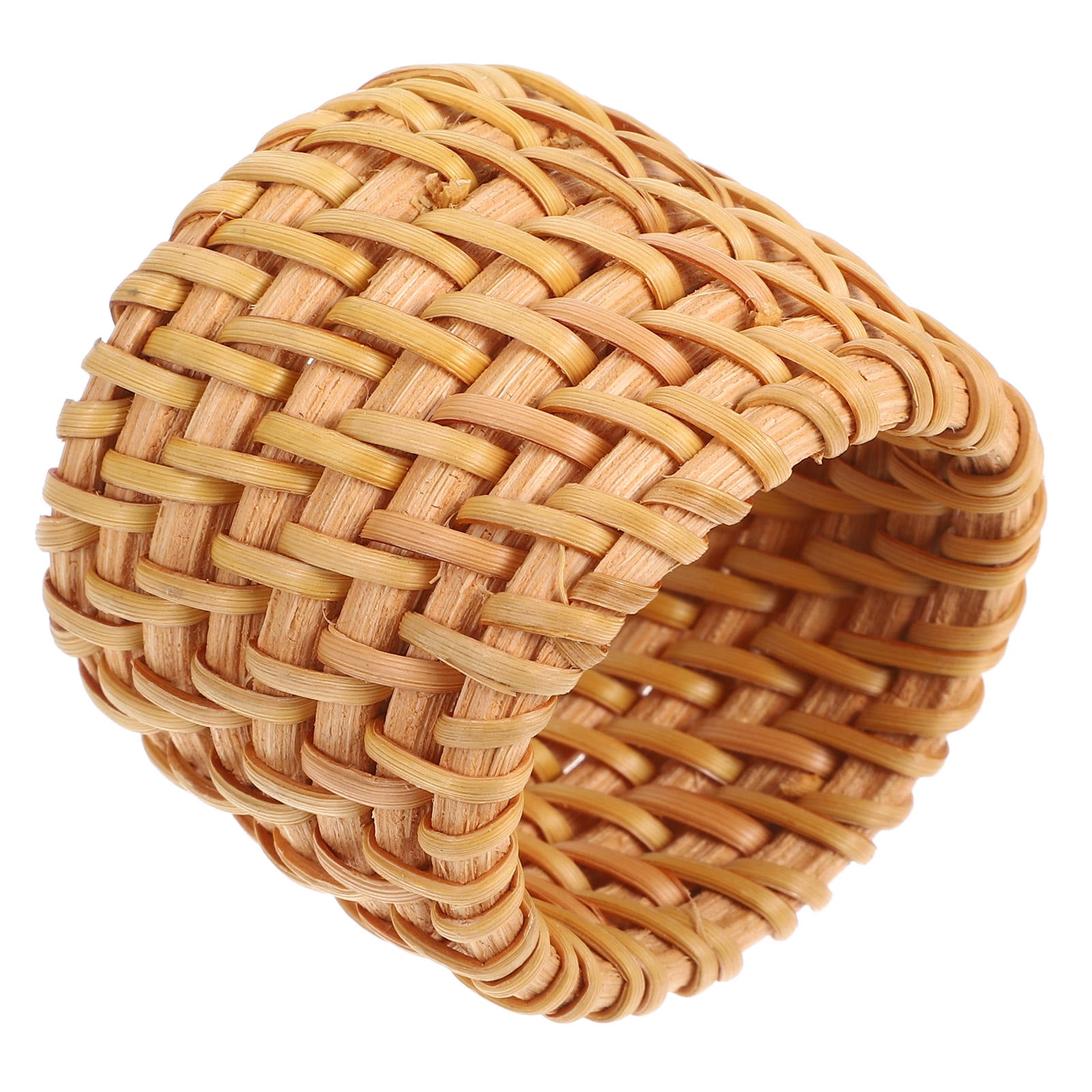 Masteelf Rustic Round Woven Rattan Napkin Boho Napkin Holder for ...