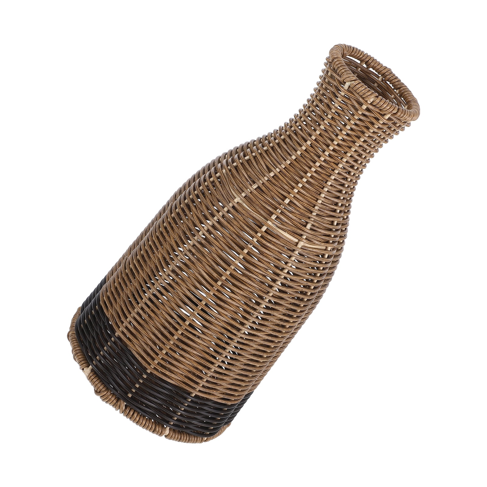 Masteelf Rustic Flower Basket Flowers Vase Office Plastic Rattan ...