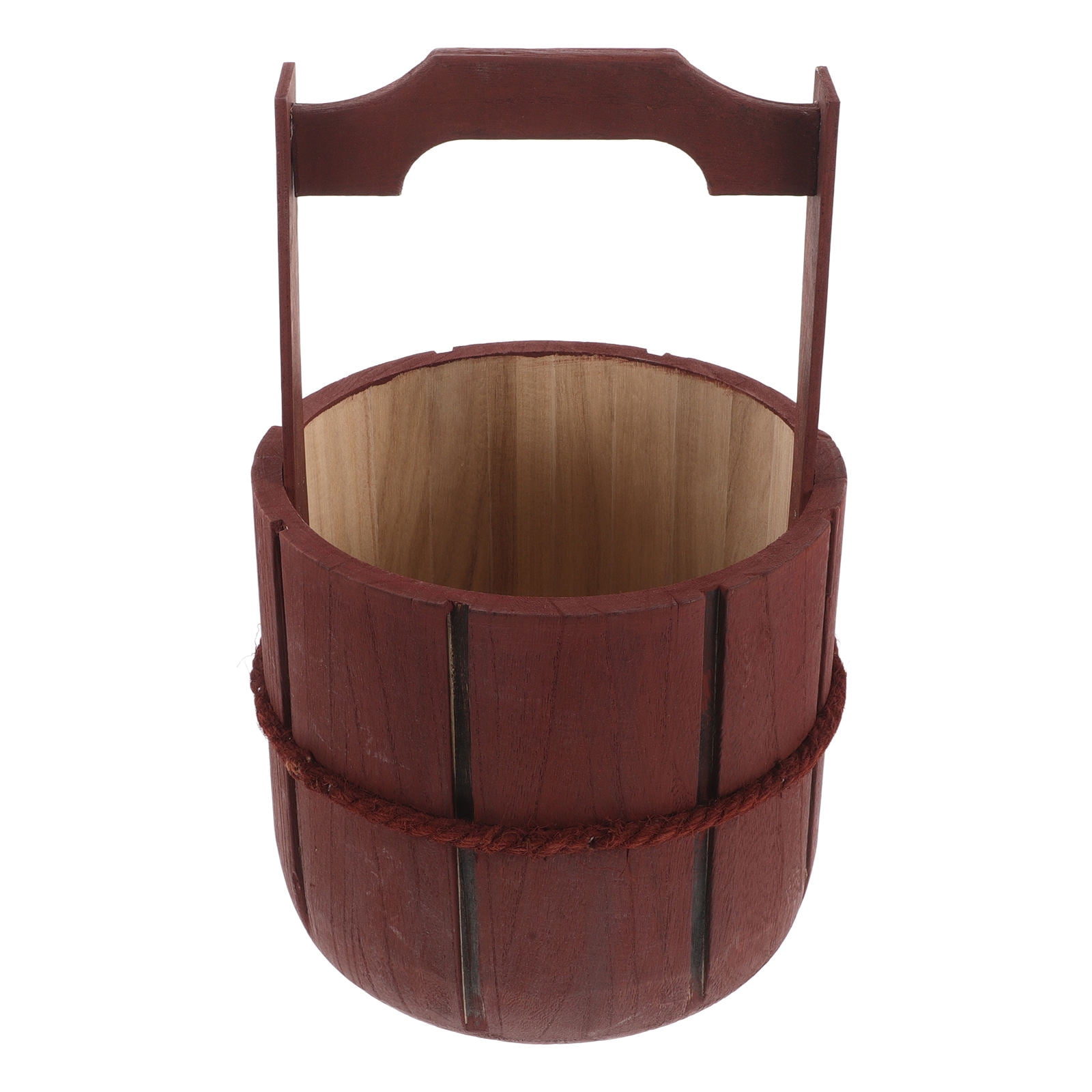 Masteelf Rustic Small Wood Bucket Planter Kids Dance Performance Barrel ...