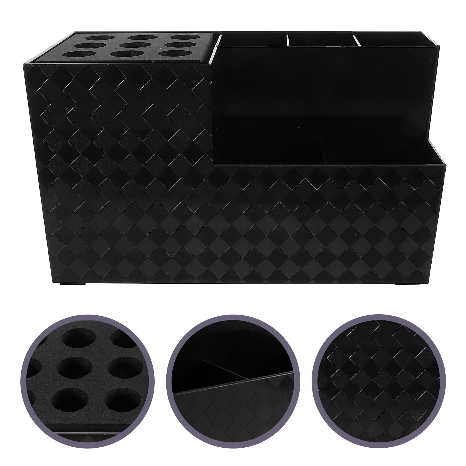 Masteelf Scissors Organizer Shear Holder Styler Brush for Salon Black ...