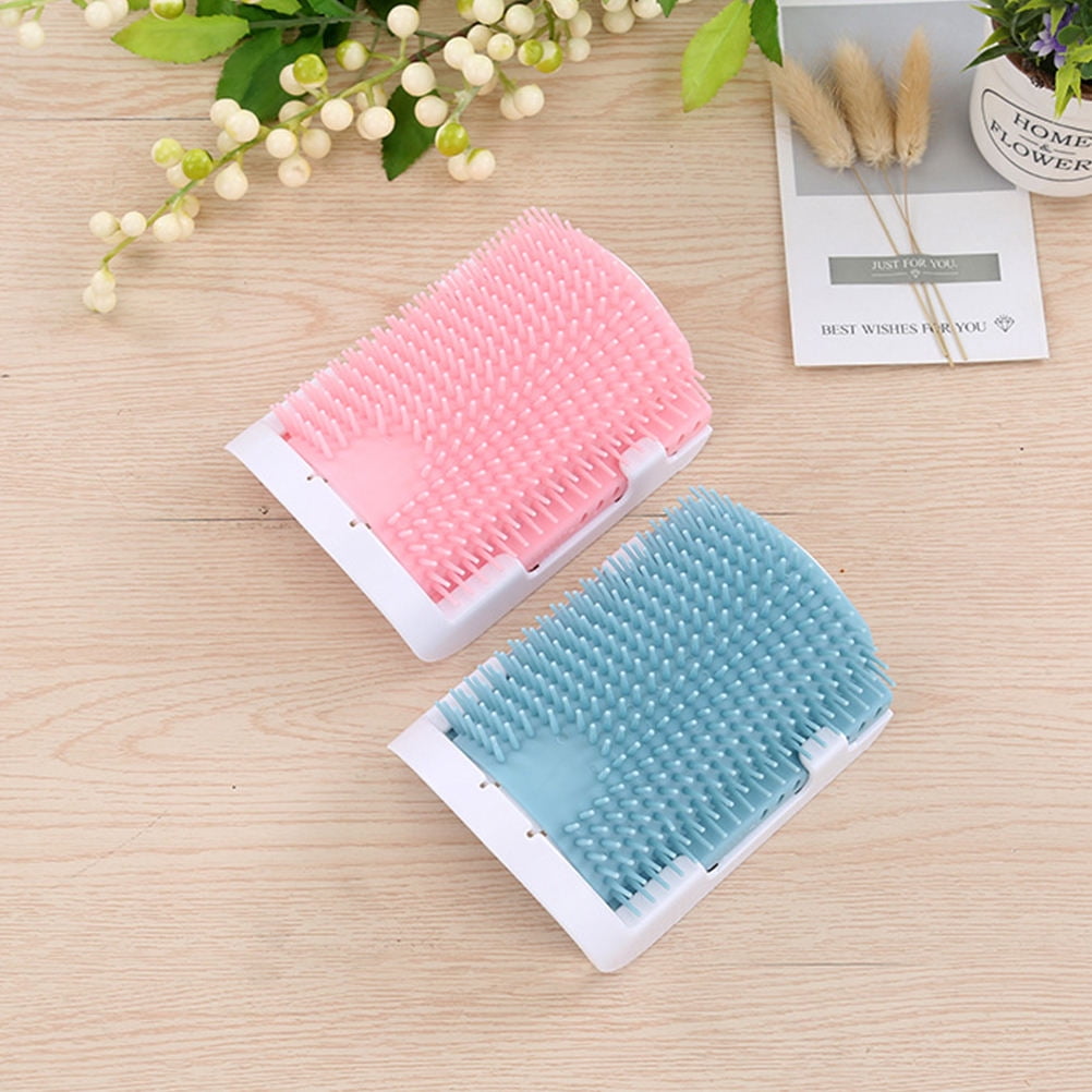 Masteelf Self Grooming Brush with Soft Rubber Bristles for Wall Corner ...