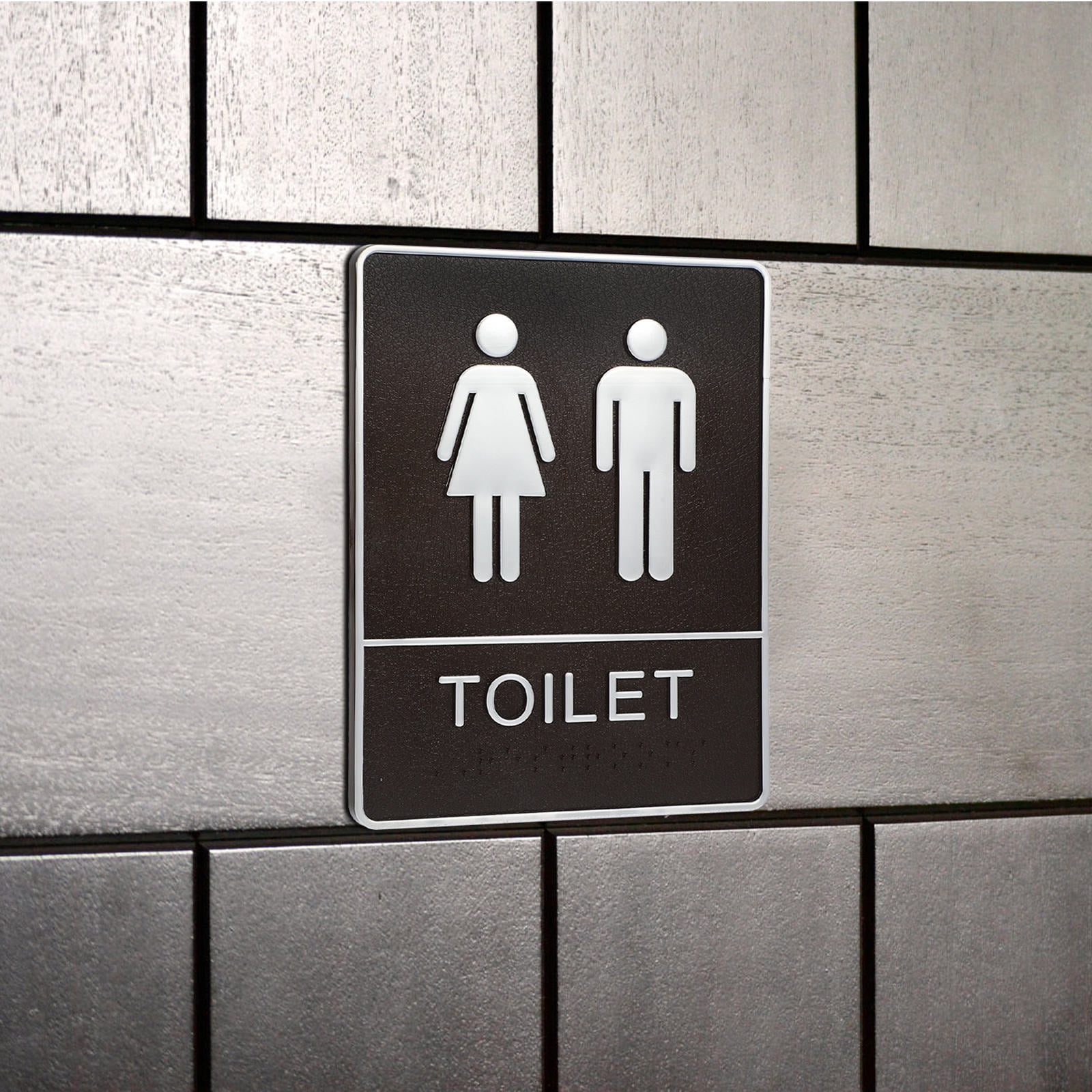 Masteelf Self adhesive Bathroom Sign Restroom Door Sign Men Women ...
