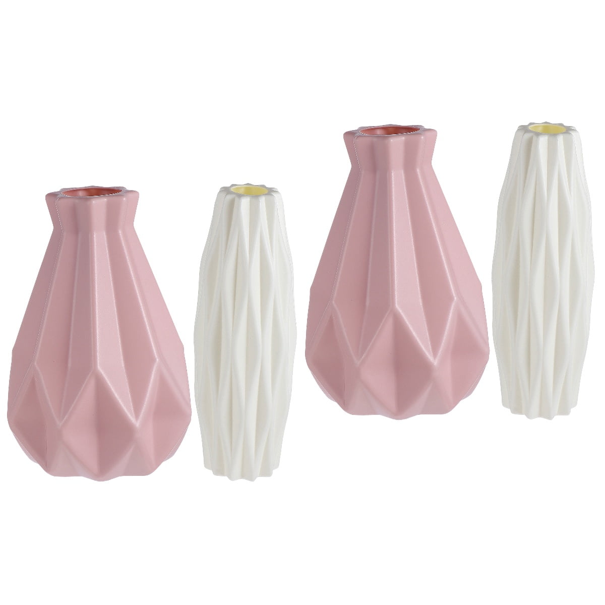 Masteelf Set of 2 Plastic Flower Pot Modern Vase Plant Terrarium ...