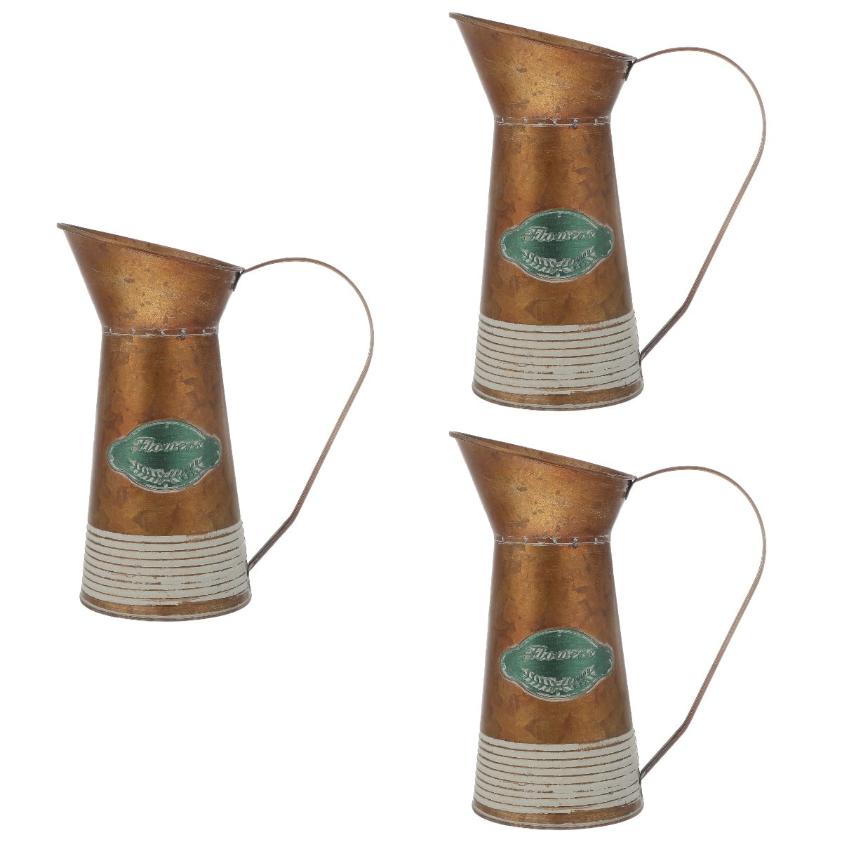 Masteelf Set of 3 Retro Wrought Iron Flower Pot Adjustable Small Bud ...