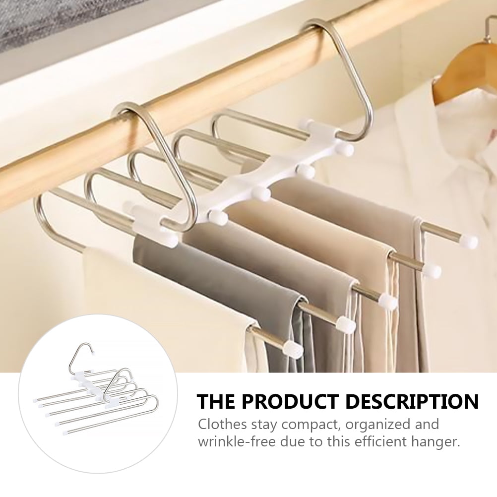 Masteelf Shaped Stainless Steel Trouser Hanger Wardrobe Hanger Miss ...