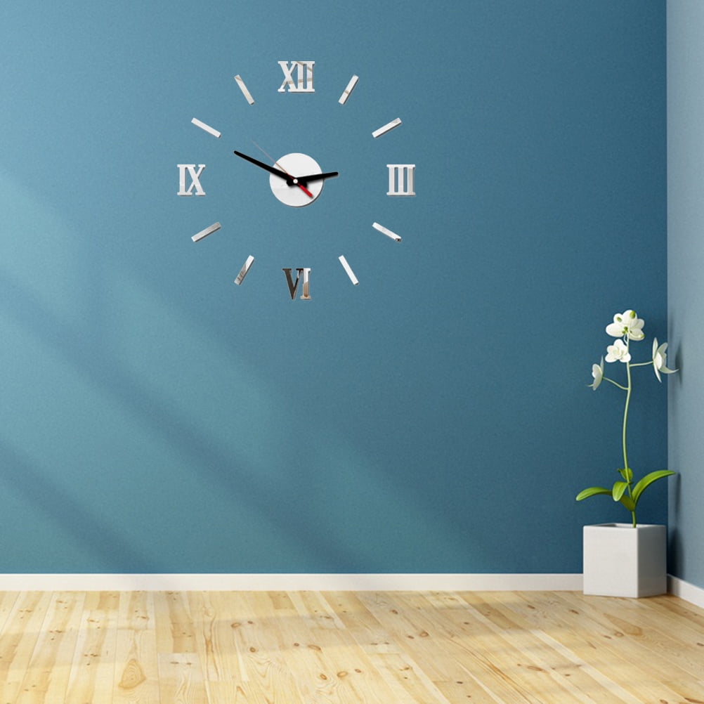 Masteelf Silent Framless Wall Clock with Acrylic Mirror Surface for ...
