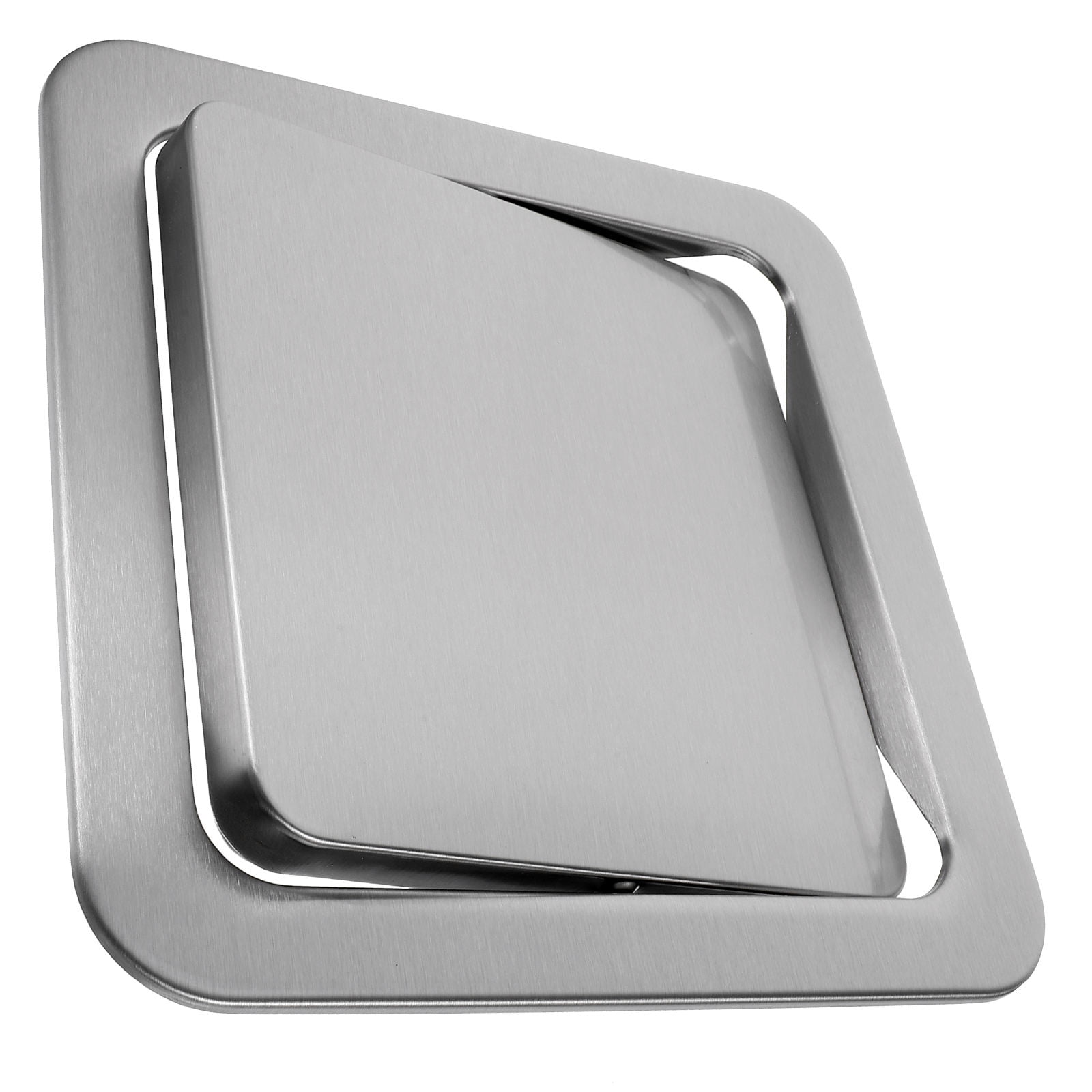 Masteelf Silver Stainless Steel Recessed Trash Can Lid for Small Spaces ...