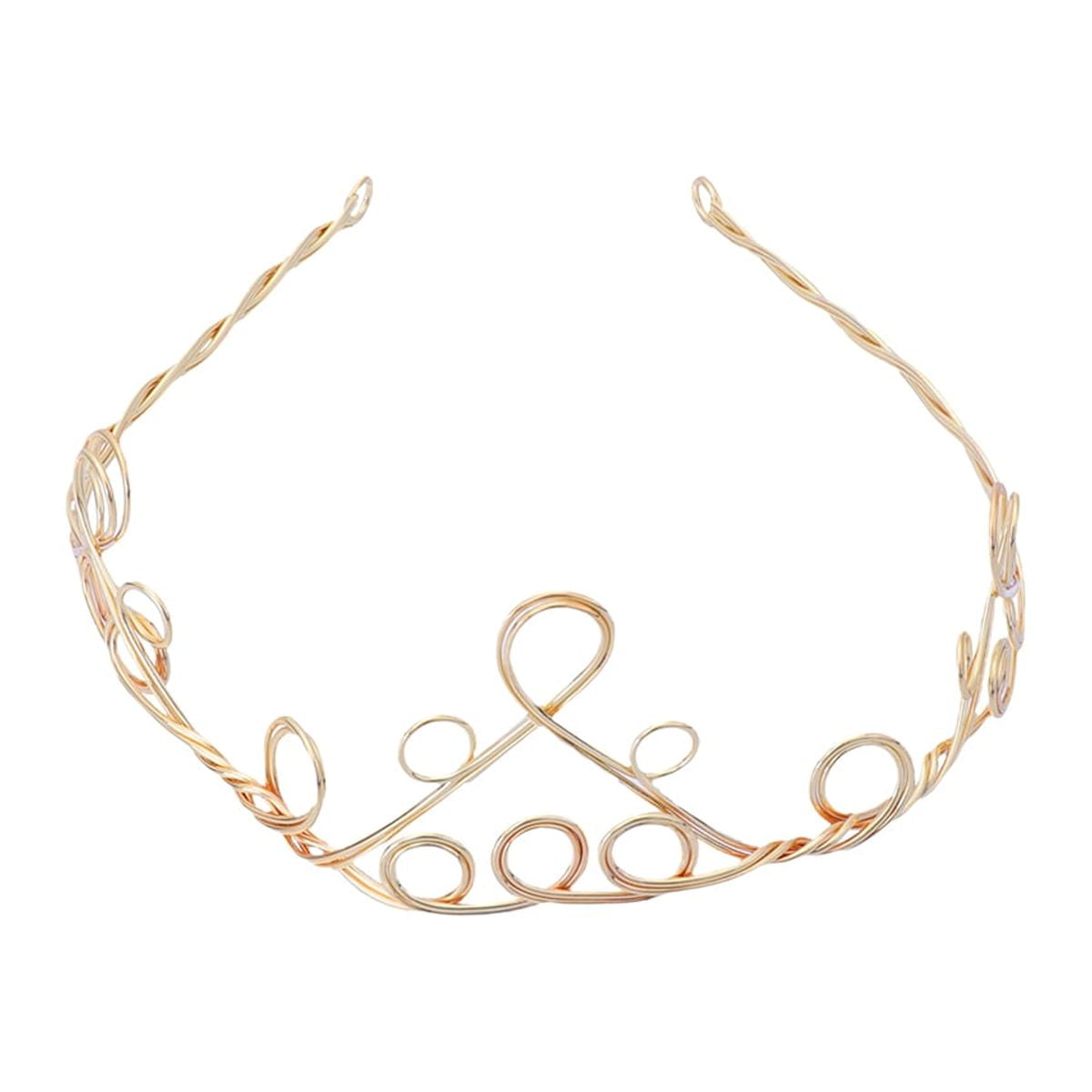 Masteelf Simple Crown Circlet Style Bridal Tiara Wedding Hair Accessories for Girls Women ...