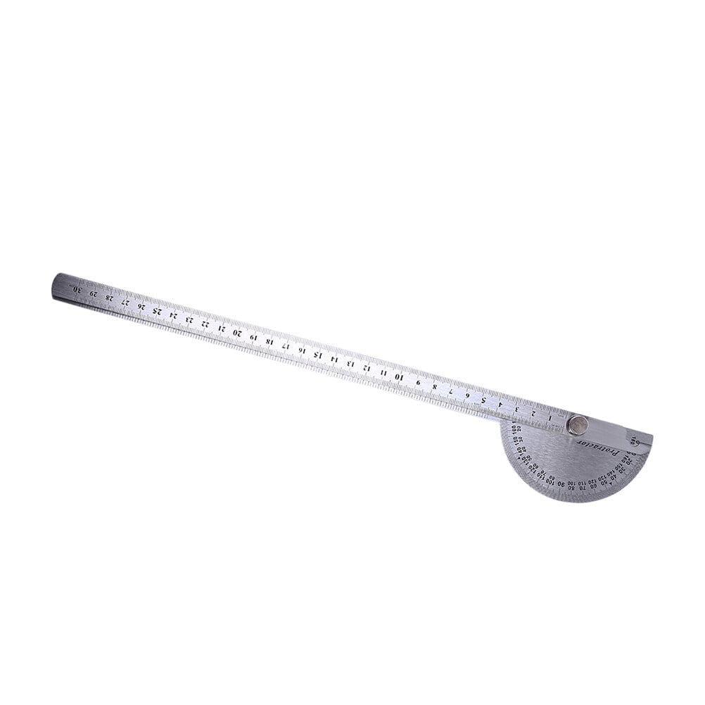 Masteelf Simple Protractor Stainless Steel 0-180 Degree Angle Ruler ...