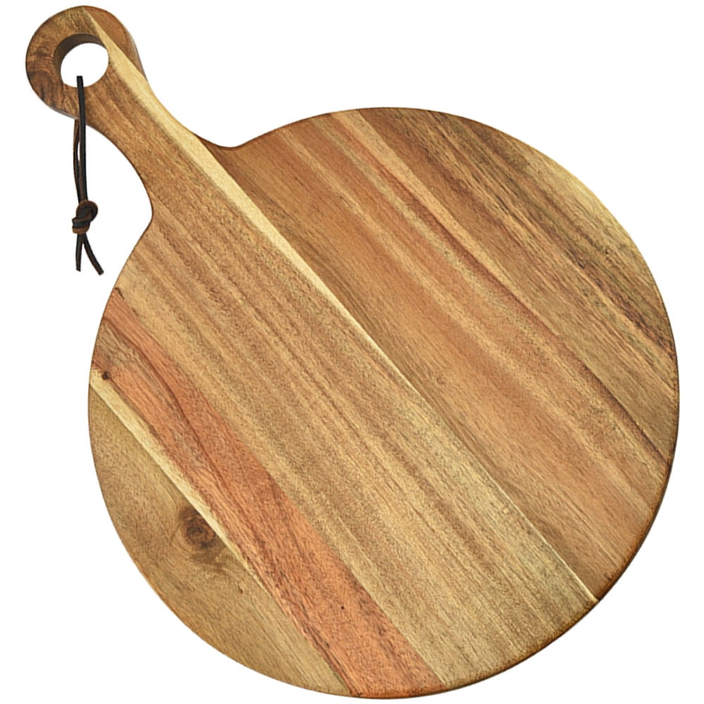 HONITANO Round Wood Serving Board Acacia Wood for Chefs Tea House 1Pack 16.43X11.59X0.59in ...