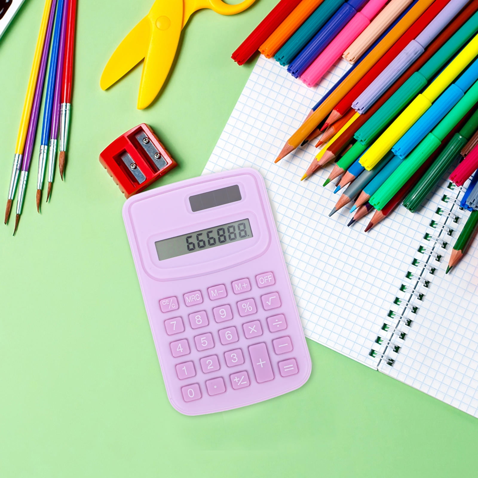 Masteelf Small Calculator Office Supply Retro Calculators Kids Purple ...