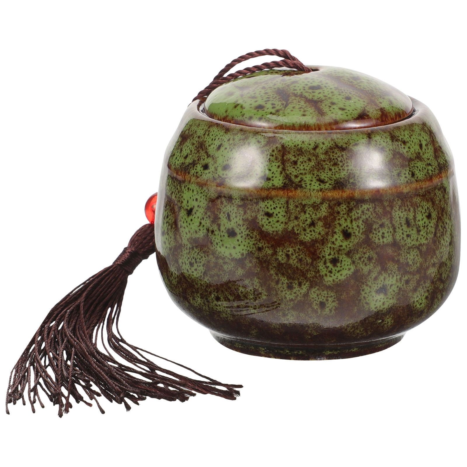 Masteelf Small Ceramic Pet Urn for Ashes Storage Green Color Sealed ...