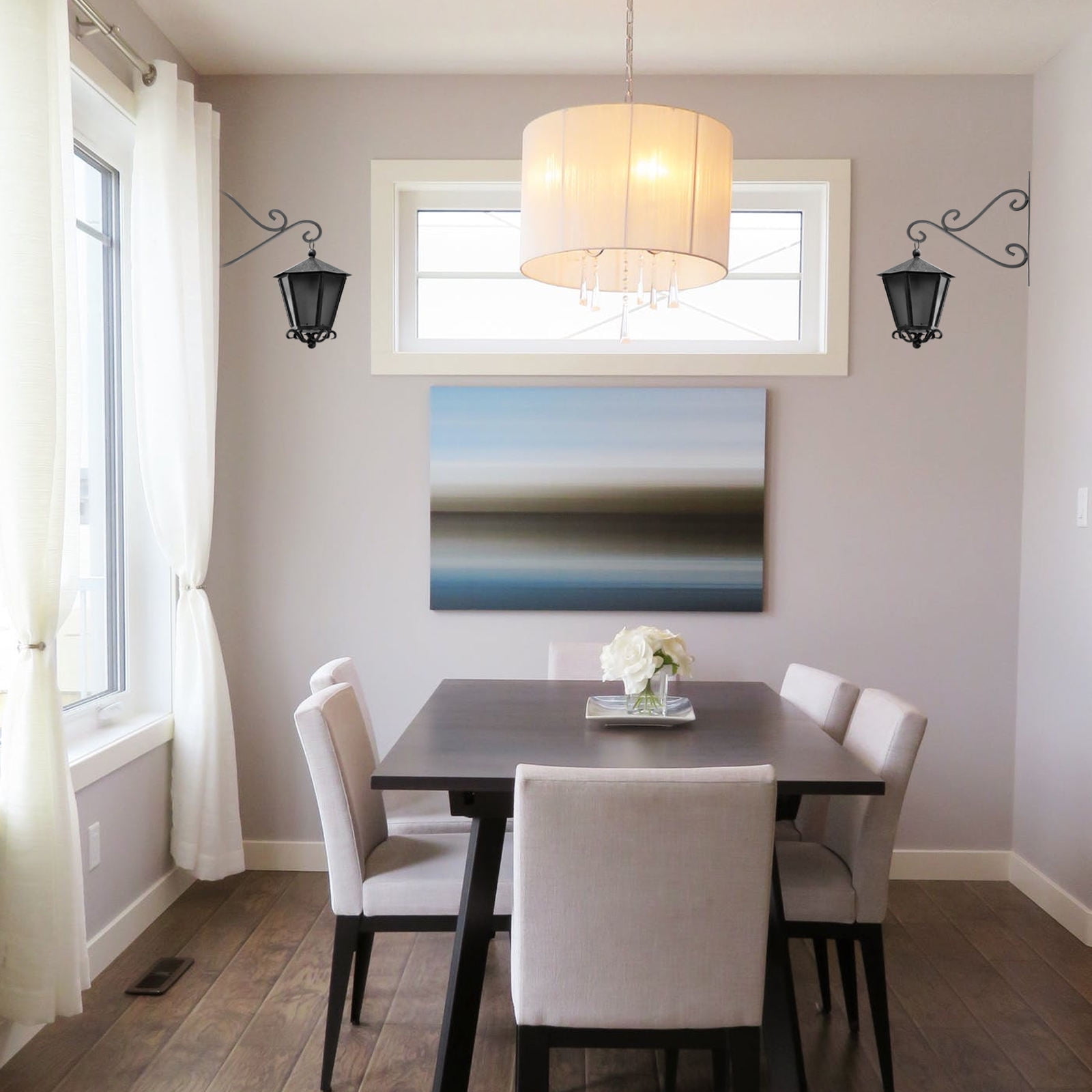 Masteelf Small Hanging Basket Brackets Retro Style Entryway Decoration ...