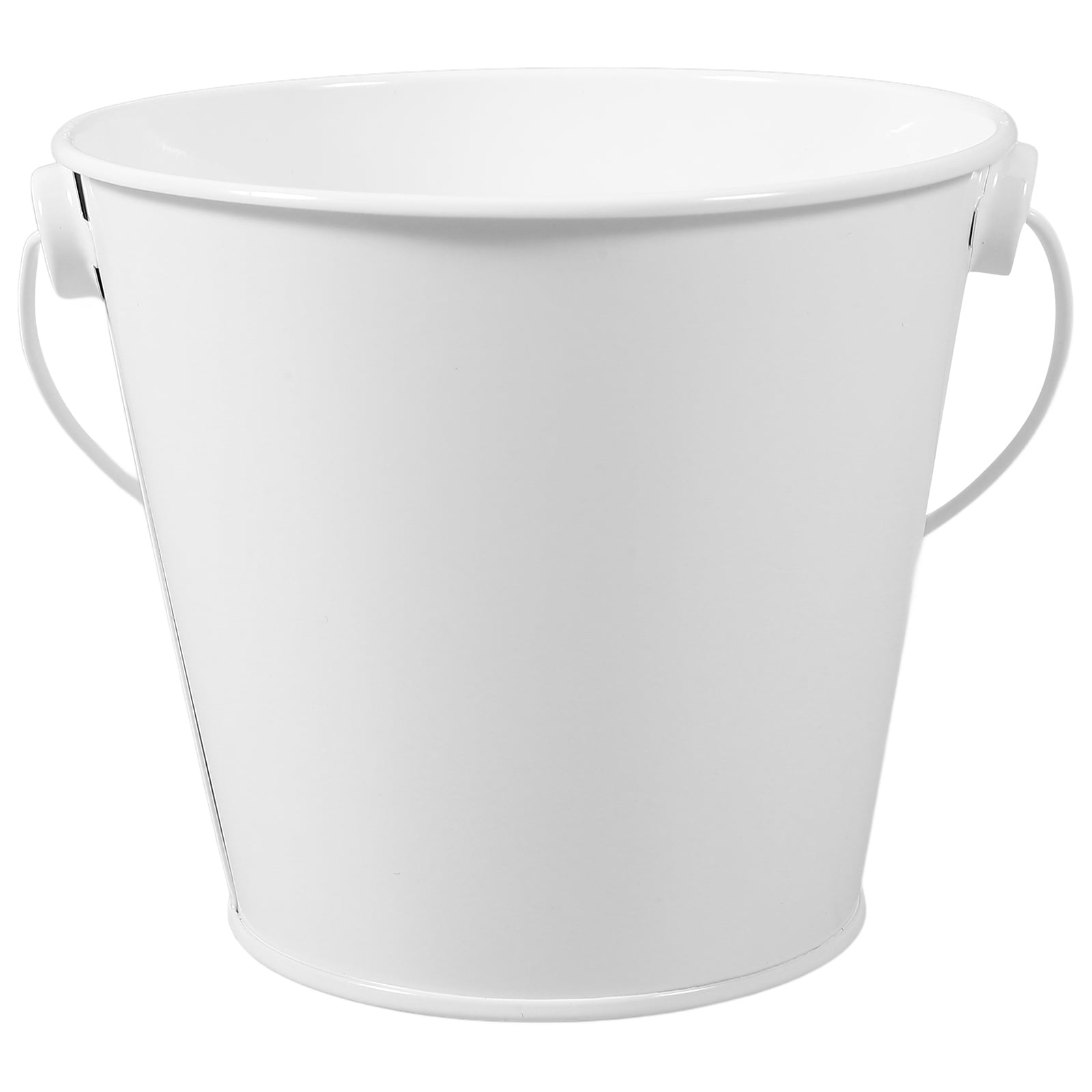Masteelf Small Metal Buckets With Handle White Tin Pails For Classroom ...