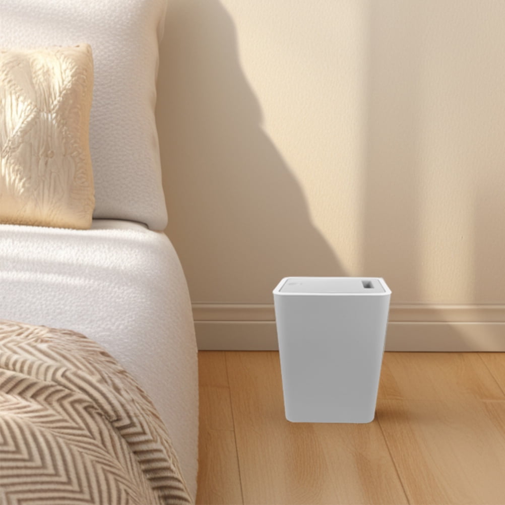 Masteelf Small Trash Can With Press Cover Slim Garbage Can Office Trash ...