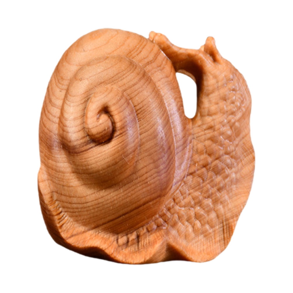 Masteelf Snail Decor Wood Animal Statue Outdoor Pond Garden Snail ...