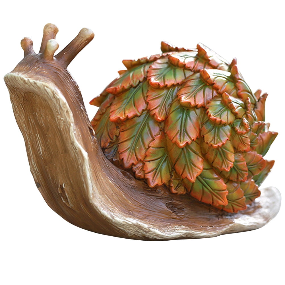 Masteelf Snail Ornaments Garden Decor Decorations Leaf Statue - Walmart.com